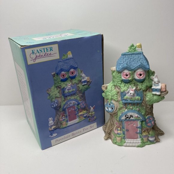 jubilee | Holiday | Easter Jubilee Porcelain Bunny Tree Set Diorma ...